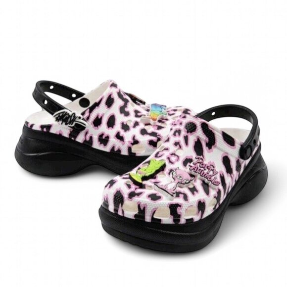 CROCS | Shoes | Crocs Bae Clog Womens Ron English Party Animals Cheetah ...